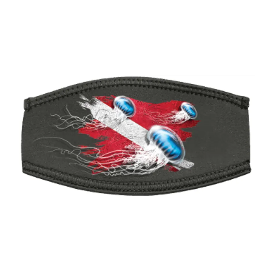 Edge EZ Mask Strap - Jelly Fish with Dive Flag | Shop | Divegen